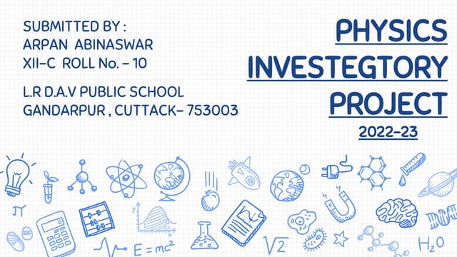 XII INVESTIGATORY PHYSICS PROJECT | PDF