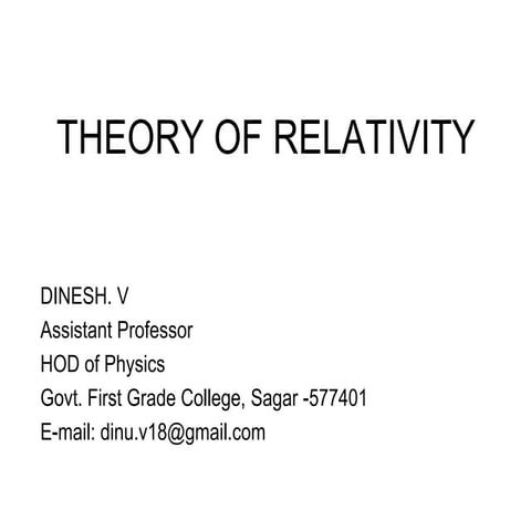 Physics relativity | PPT