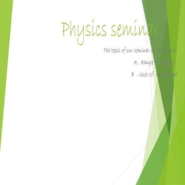 Physics seminar | PPT