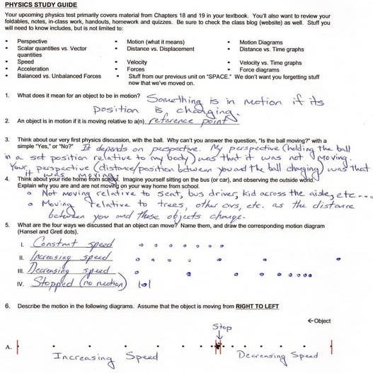 Physics test study guide key | PDF