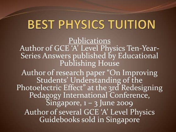 Physics Tuition JC | PDF