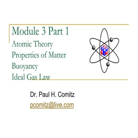 Physics Week 4 Atomic Theory | PPT
