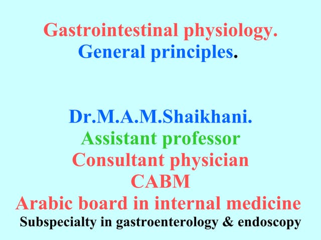 nerve supply of GIT | PDF