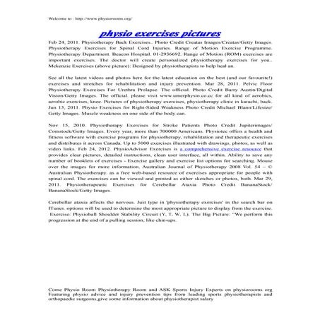 Physio exercises pictures | PDF