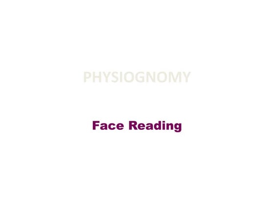 Face Reading | PPT