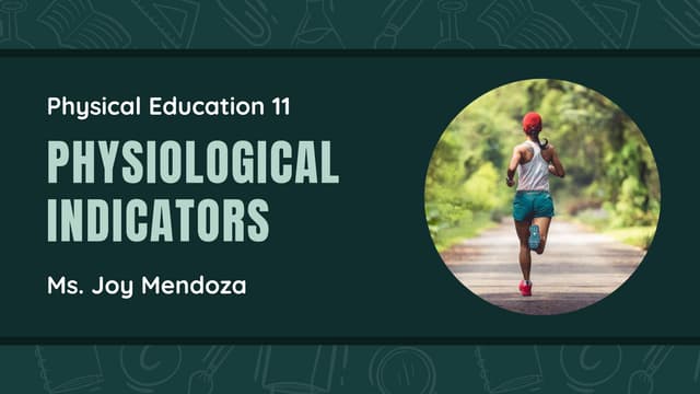 Pe and health 12 (Physiological Indicator) | PPTX