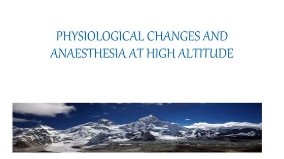 Physiology of high altitude | PPT