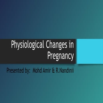 Physiological changes in pregnancy | PPT