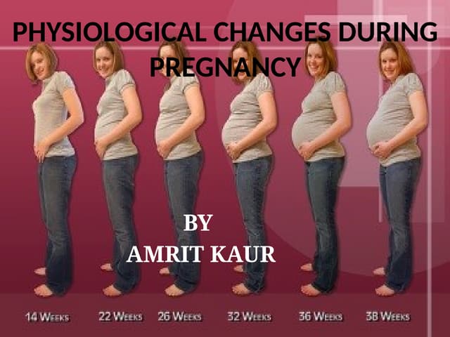 Physiological changes during pregnancy | PPTX