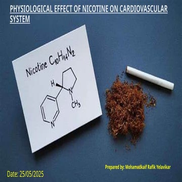 PHYSIOLOGICAL EFFECT OF NICOTINE ON CARDIOVASCULAR SYSTEM.pptx