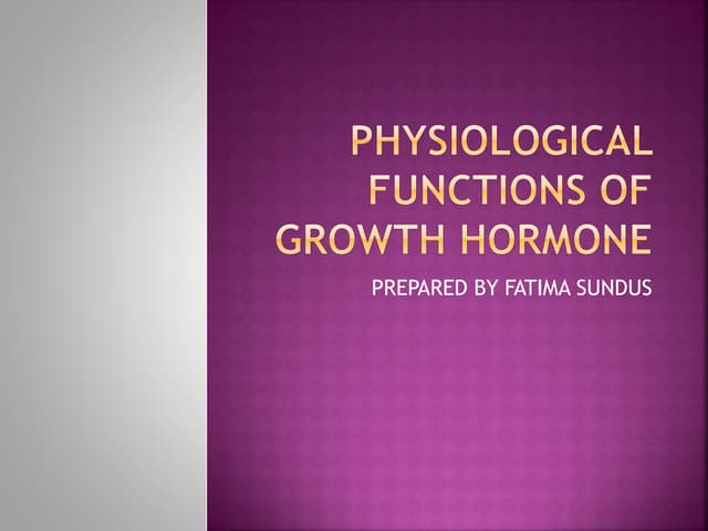 GROWTH HORMONES | PPT