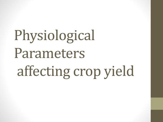 Crop growth analysis | PPTX