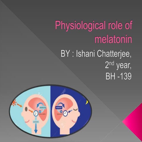 Physiological role of melatonin | PPTX