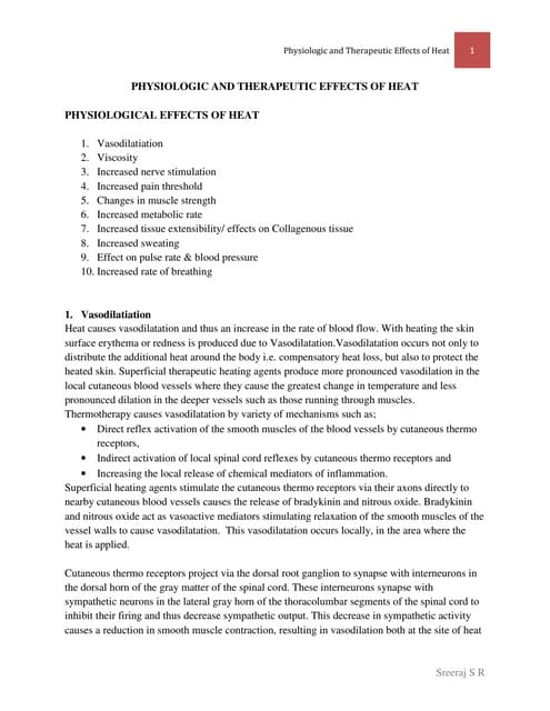 Therapeutic Heat: Contraindications and Precautions | PPT