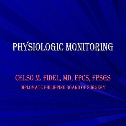 Physiologic Monitoring | PPT