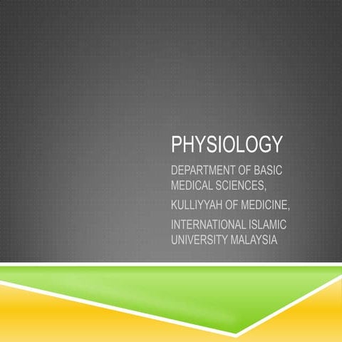 Physiology | PPTX