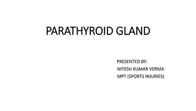 Parathyroid Gland Ppt