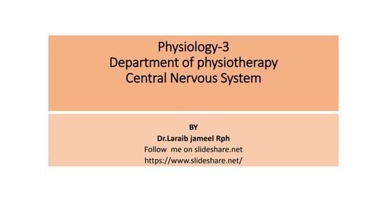 Nervous system PPT for grade 10 (basic concepts regarding human nervous ...