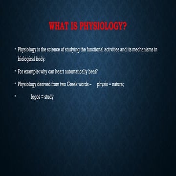 Definition and Classification of Physiology | General Physiology ...