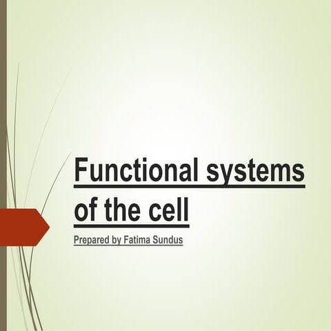 functional system of the cell | PPTX