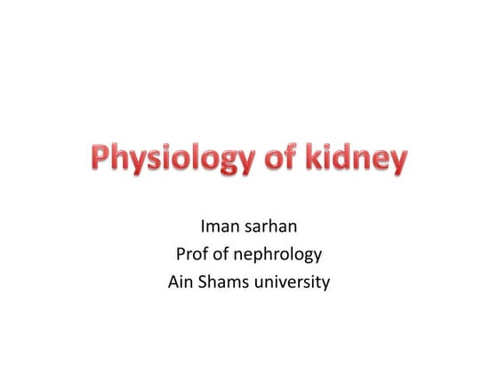 renal anatomy and physiology (function and structure).ppt | Chemistry | Science
