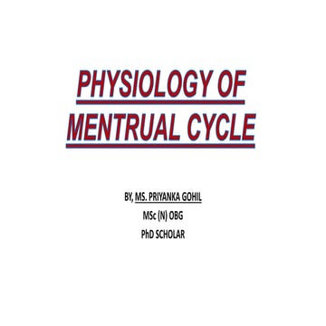 Physiology of menstrual cycle | PPTX