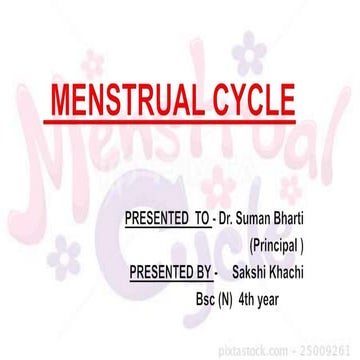 Physiology of Menstrual Cycle. | PPTX