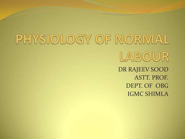 Normal labour, third stage by Dr Yin Moe | PPT