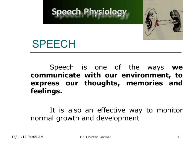 Physiology of speech