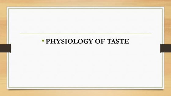 Taste buds | PPTX | Chemistry | Science