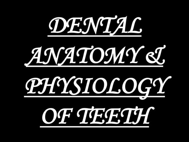 Anatomical landmarks of the crown | PPTX