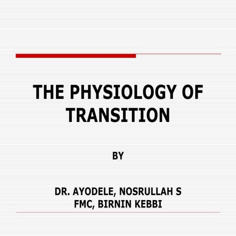 Physiology of transition | PDF
