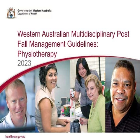 Western Australian Multidisciplinary Post Fall Management Guidelines ...