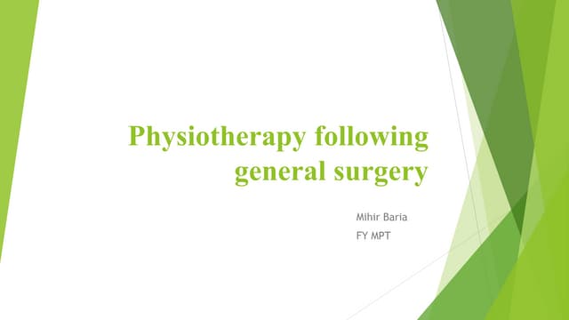 Physiotherapy in cardiac surgery copy | PPTX