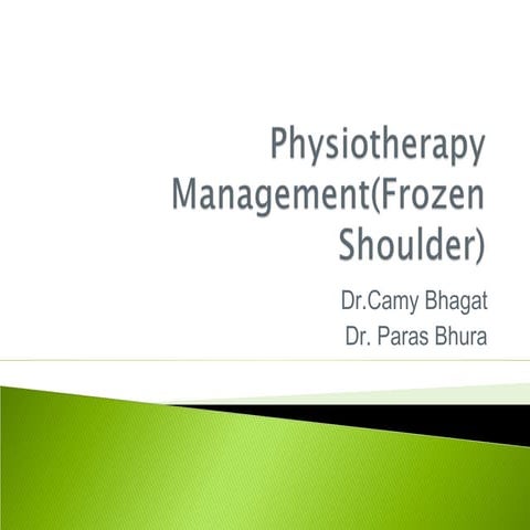Physiotherapy management | PPT