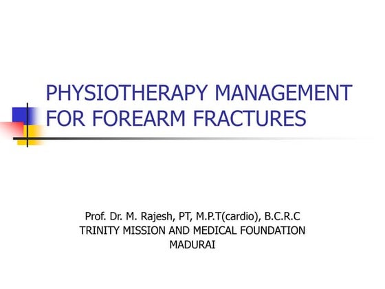 Rehabilitation for upper limb fracture | PPTX | Bone and Joint ...