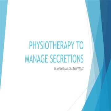 Chest physiotherapy | PPTX