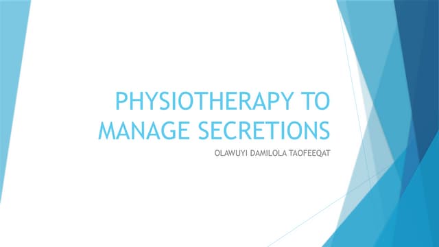 Chest physiotherapy | PPTX