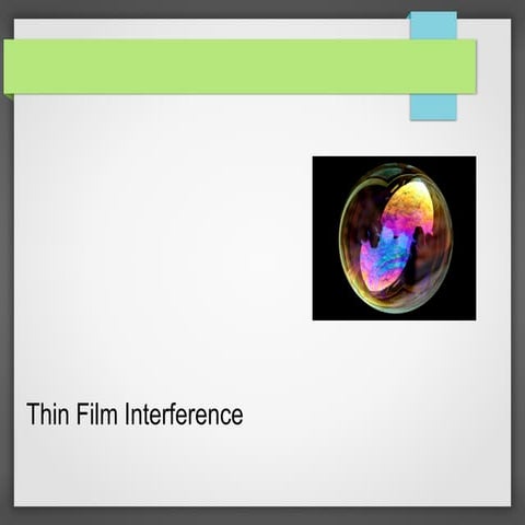 Conditions for Constructive and Destructive Thin Film Interference | PDF