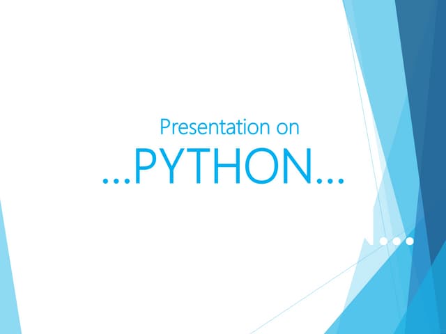 Phython Programming Language | PPT Phython Programming Language | PPT