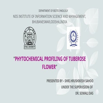 Phytochemical profiling of Tuberose flower ppt.pptx