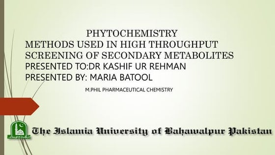 High Throughput Screening | PPT