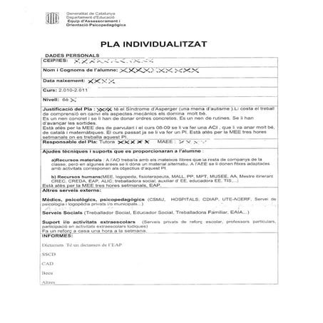 Pla Individualitzat | PDF