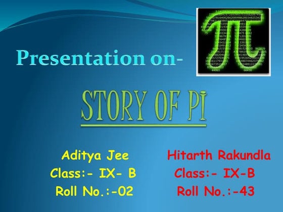 presentation on pi.pptx | Physics | Science