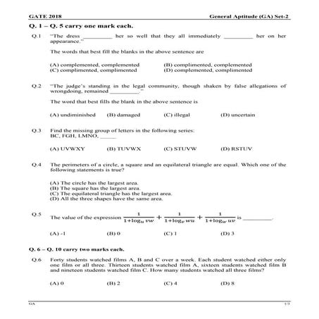 Pi gate-2018-p (gate2016.info) | PDF | Physics | Science