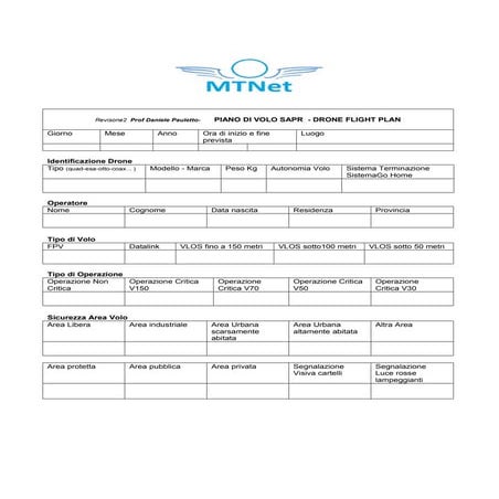 Piano di volo con Droni | DOC