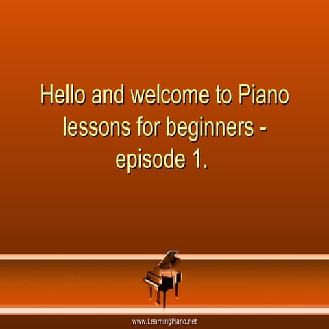 Piano lessons for beginners | PPT