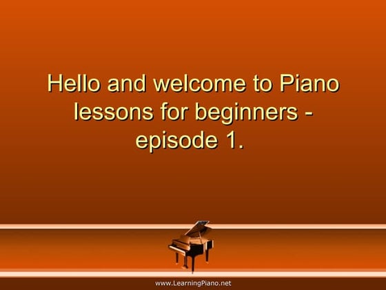 Piano lessons | PPTX