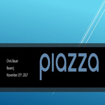 Piazza Presentation | PPTX