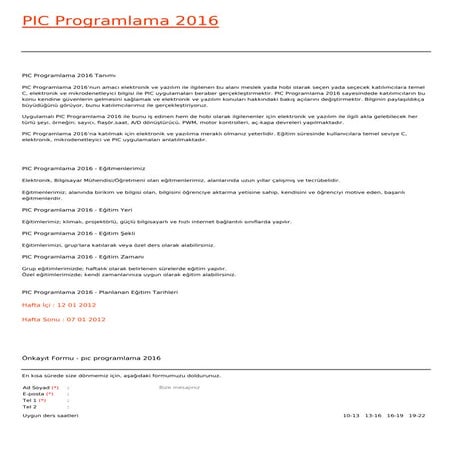 Pic programlama-2016 | PDF